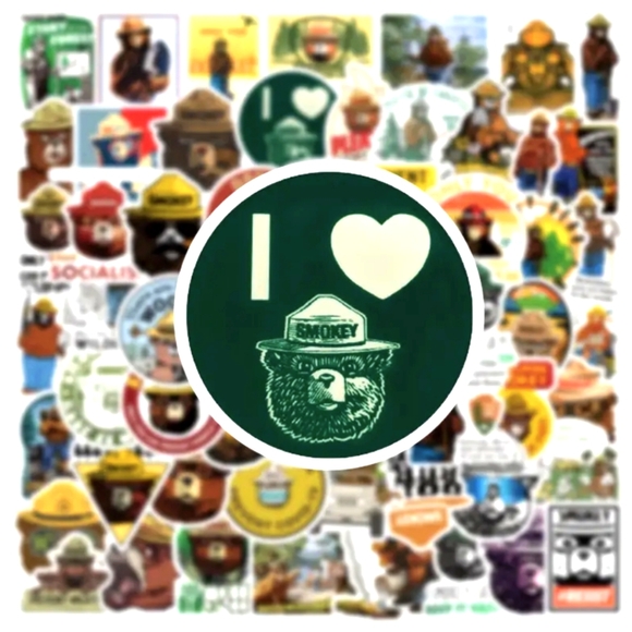Design | New Smokey The Bear Various Decorative Stickers Set Funny And ...
